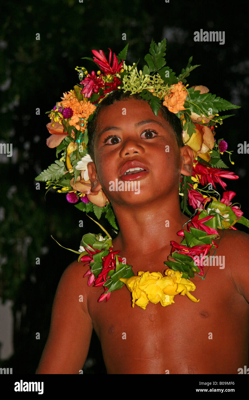 Boy in Polynesia Stock Photo - Alamy
