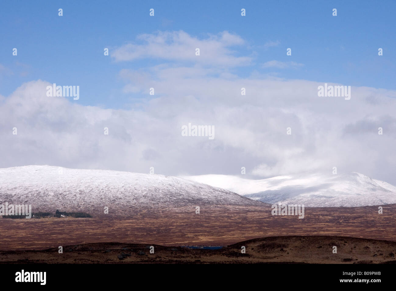 scottish mountain landscape with snow near rannoch moor Stock Photo - Alamy