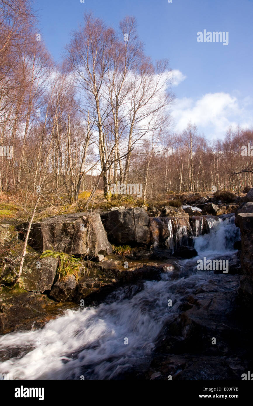 scottish highland mountain stream and waterfall Stock Photo - Alamy