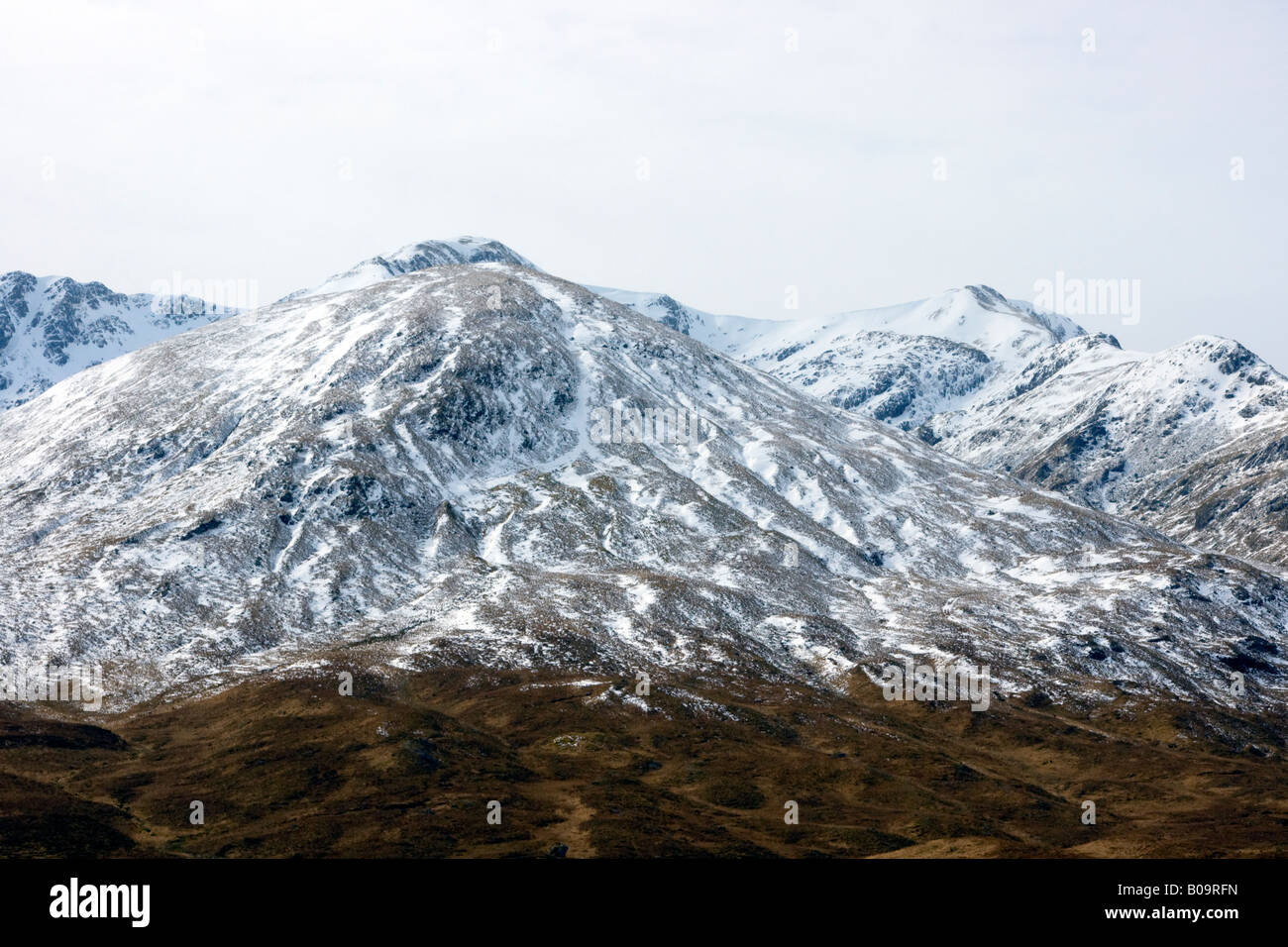 scottish highland landscape near five sisters with snow Stock Photo - Alamy