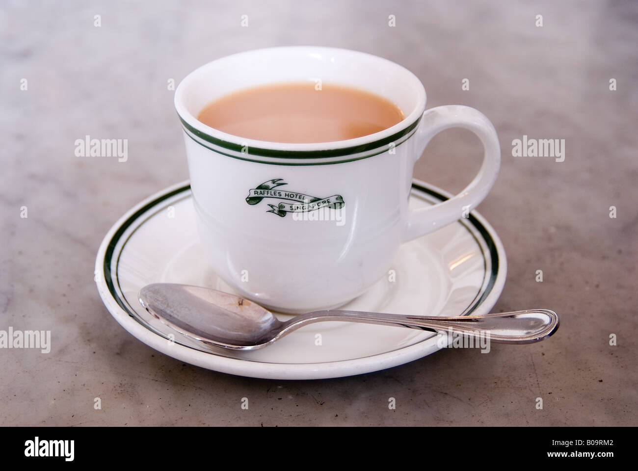 Tea at Raffles Hotel Singapore The logo and style of the cup and saucer ...