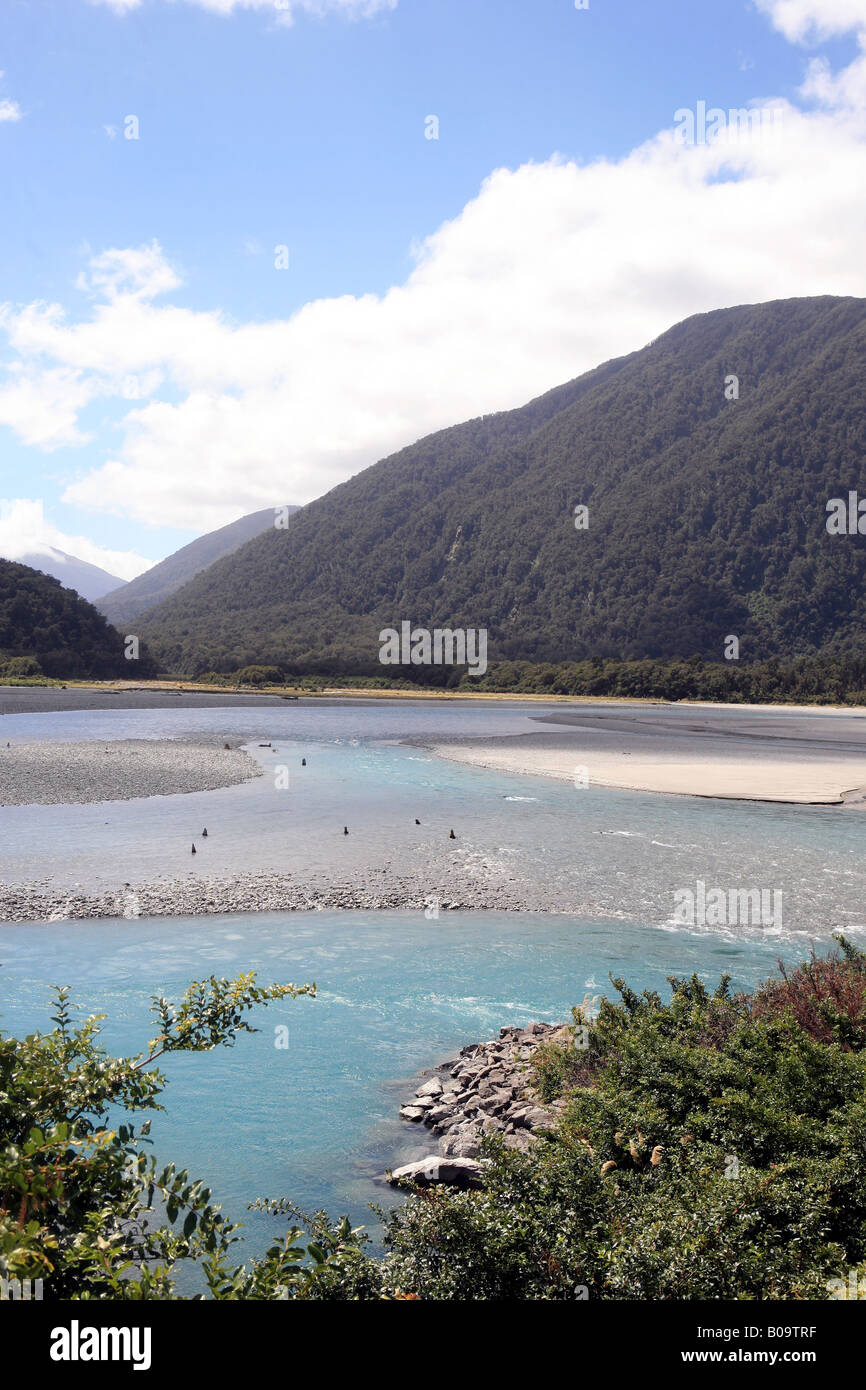 Haast river on route 6 Stock Photo - Alamy