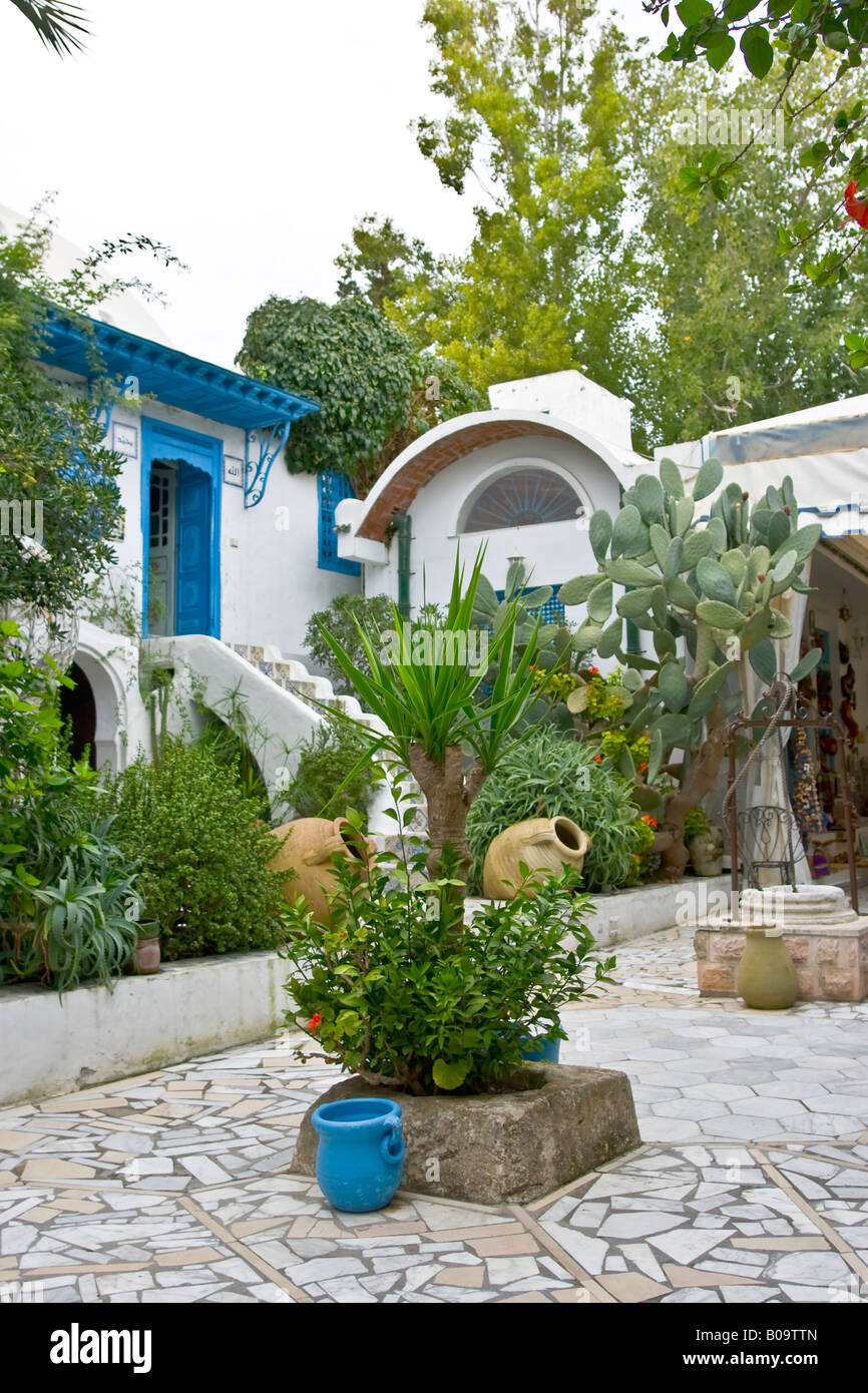 Sidi Bou Said Backyard Tunisia Stock Photo - Alamy