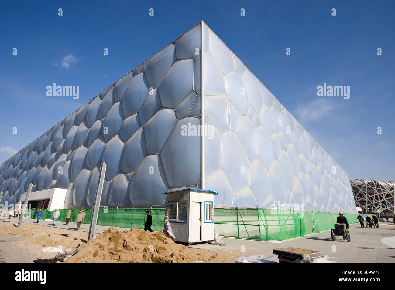 Beijing National Aquatics Center, also known as the Water Cube, built ...
