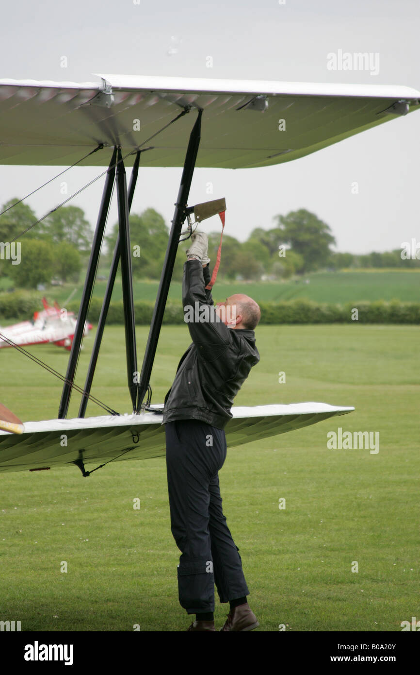 Avro Tutor 1930s Raf Trainer Aircraft And Pilot High Resolution Stock ...