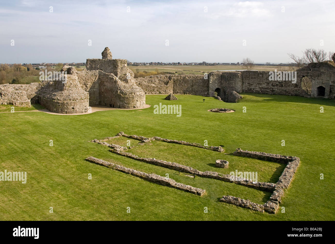Pevensey Castle ruins, East Sussex, England Stock Photo - Alamy