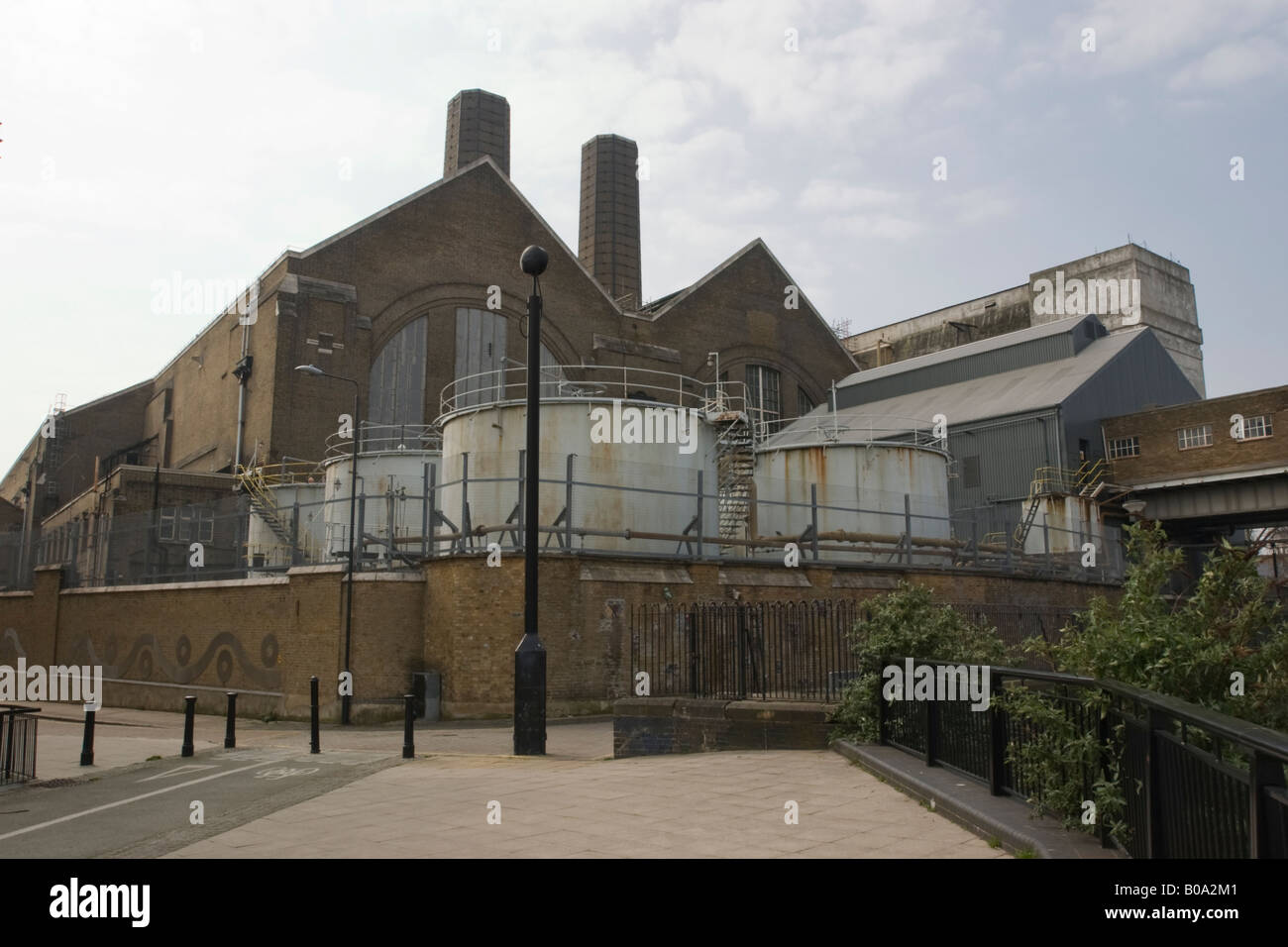 Greenwich Power Station Viewed from the Thames Path Stock Photo - Alamy