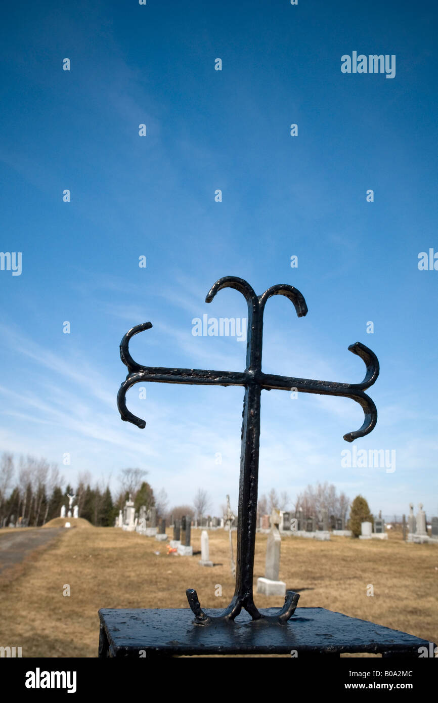 Country graveyard outside St. Christine, Quebec Canada Stock Photo - Alamy