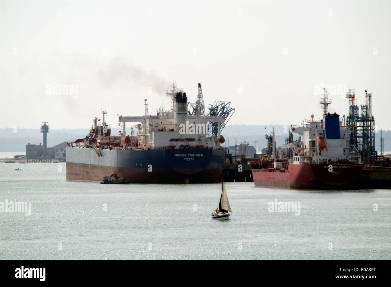 Fawley Marine Terminal on Southampton Water Hampshire England Oil ...
