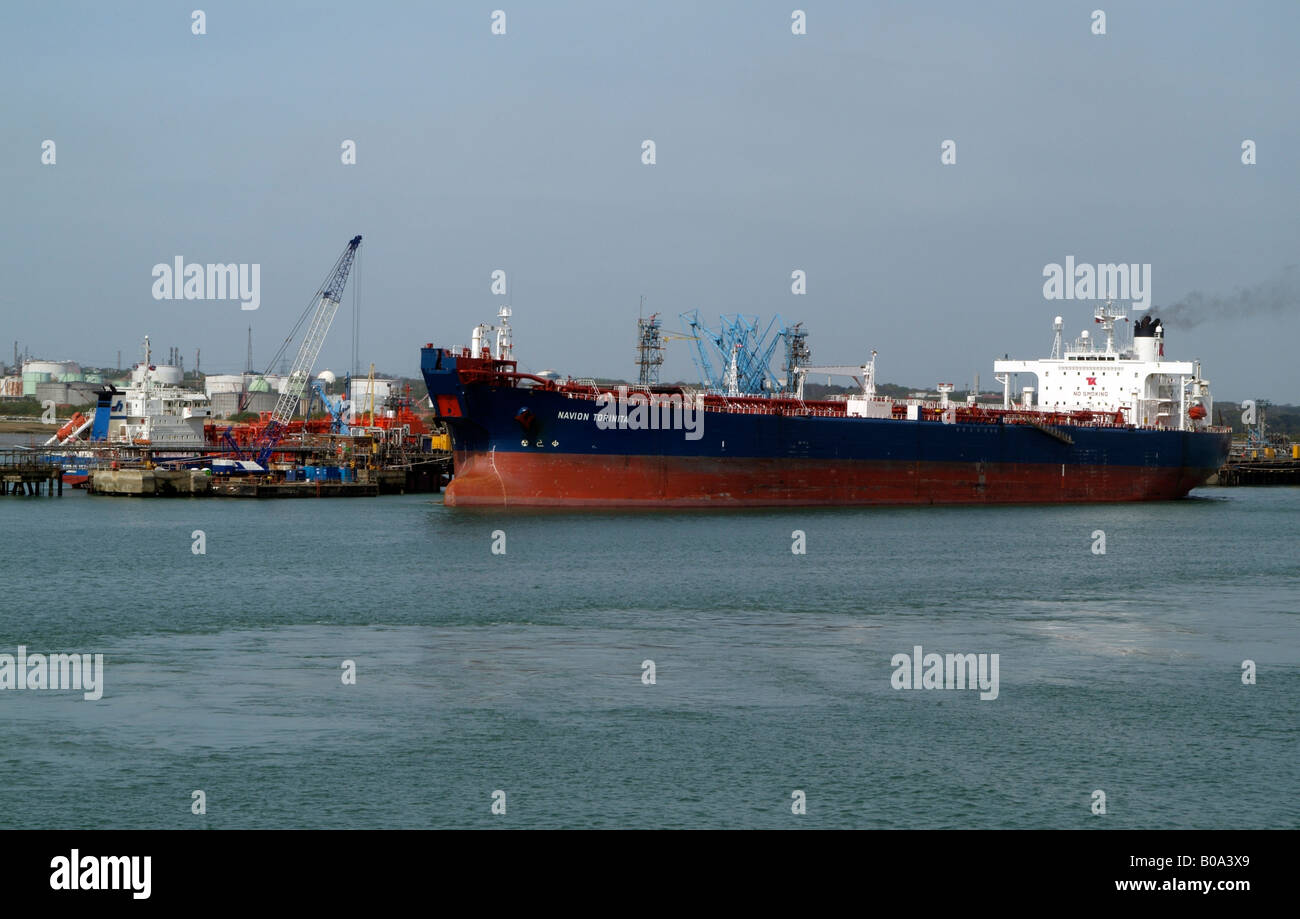 Fawley Marine Terminal Hampshire England Oil Tanker Navion Torinita ...