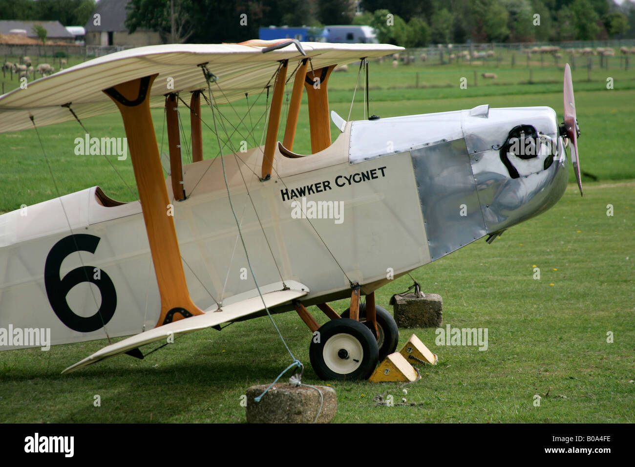 HAWKER CYGNET, 1930'S BIPLANE AIRCRAFT,SHUTTLEWORTH Stock Photo - Alamy