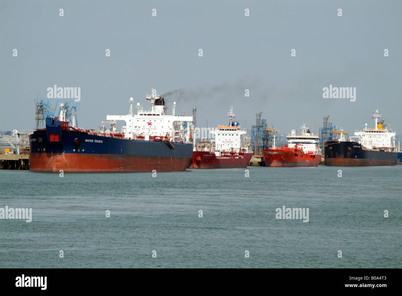 Fawley Marine Terminal on Southampton Water Hampshire England Oil ...