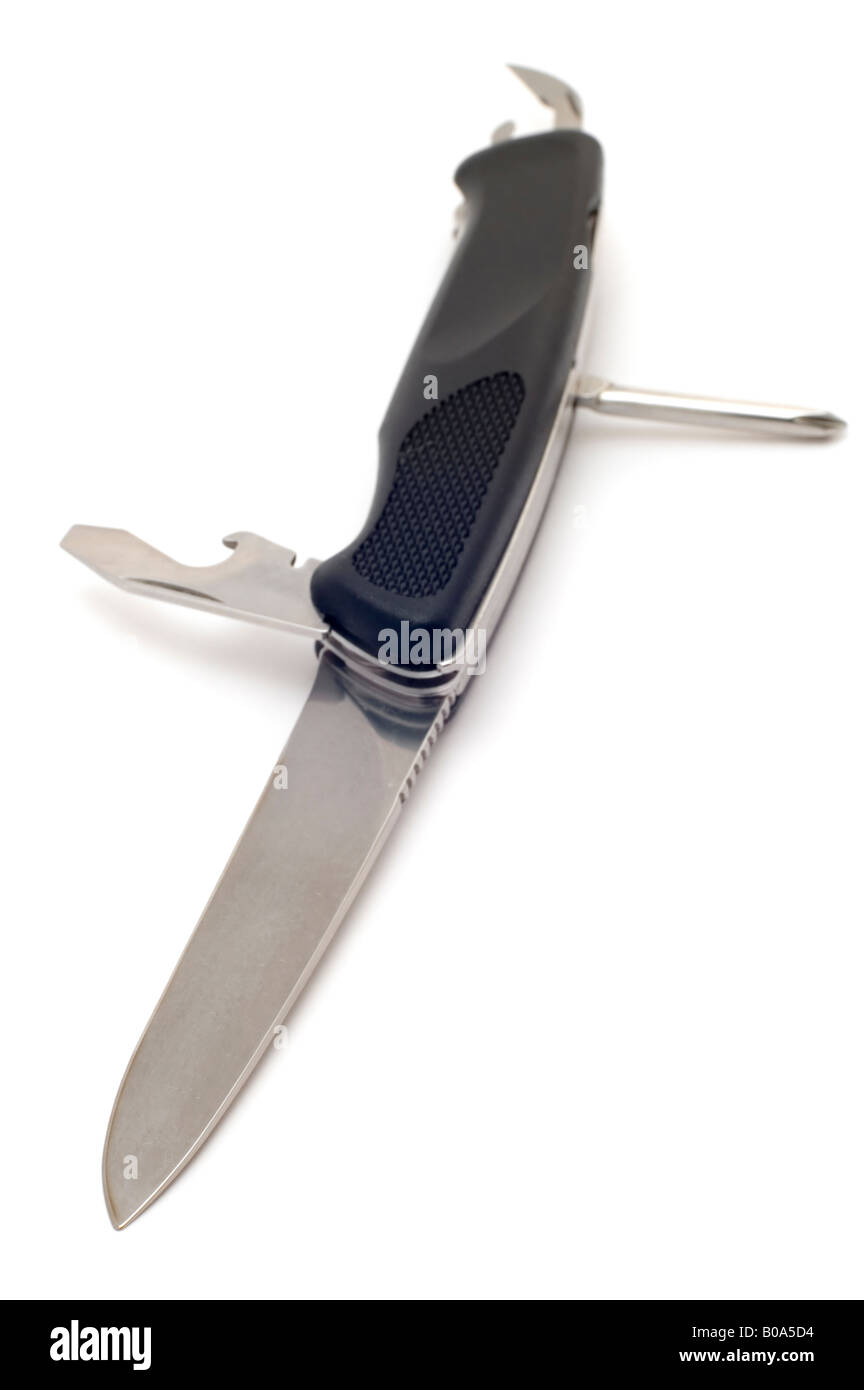 object on white tool flic knife Stock Photo - Alamy