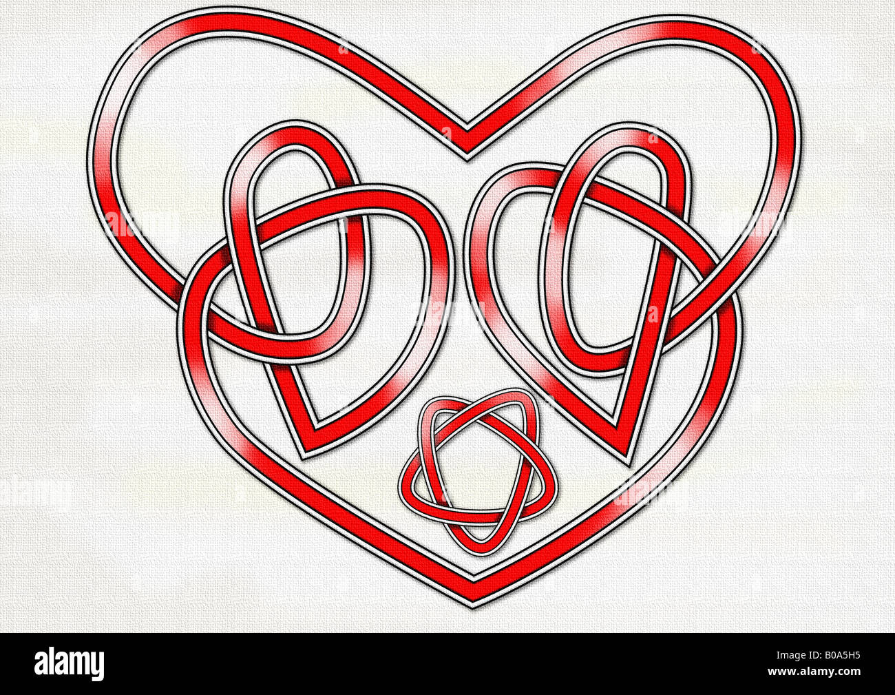 Red Interlocking Hearts