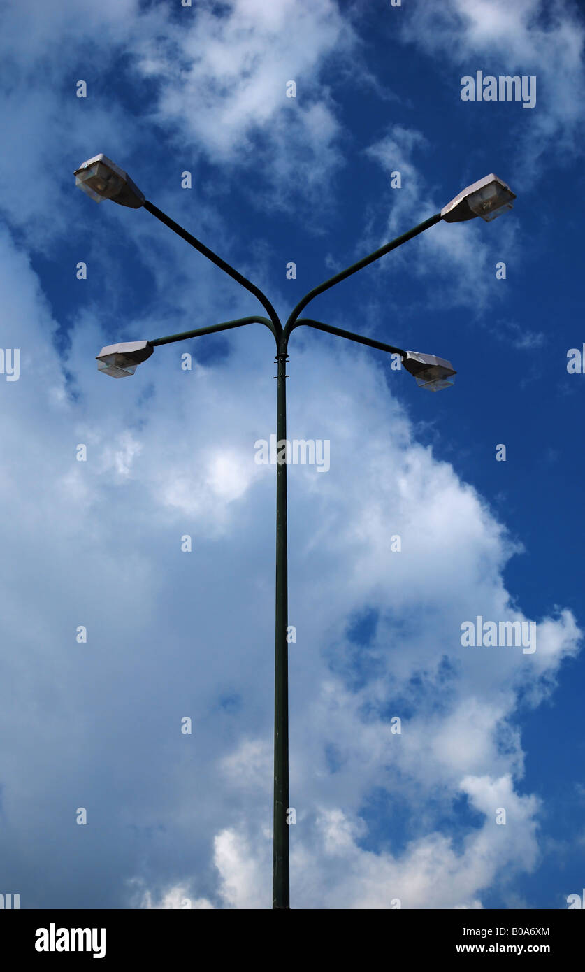 A quad lamp post Stock Photo - Alamy