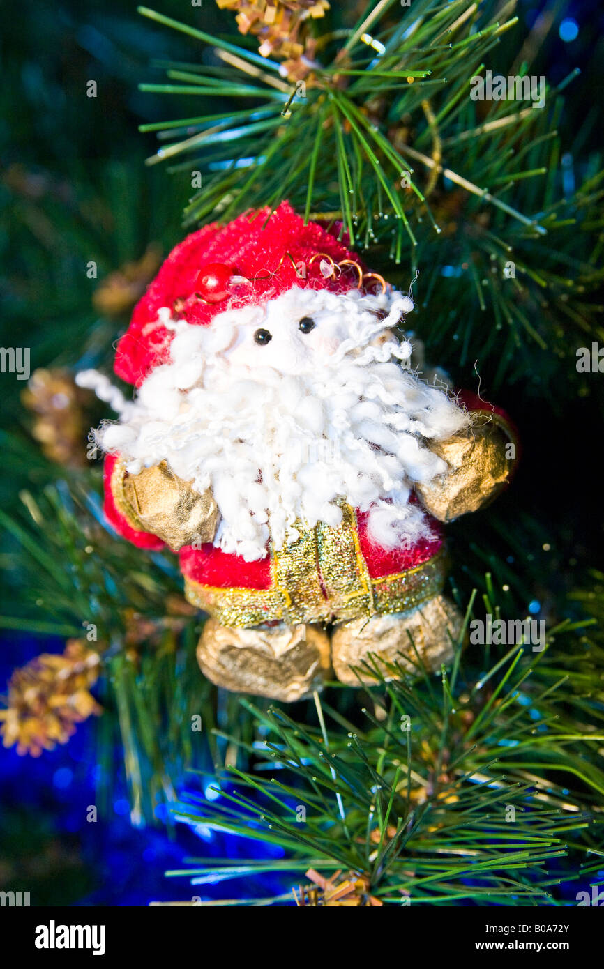 Father Christmas tree decoration Stock Photo - Alamy