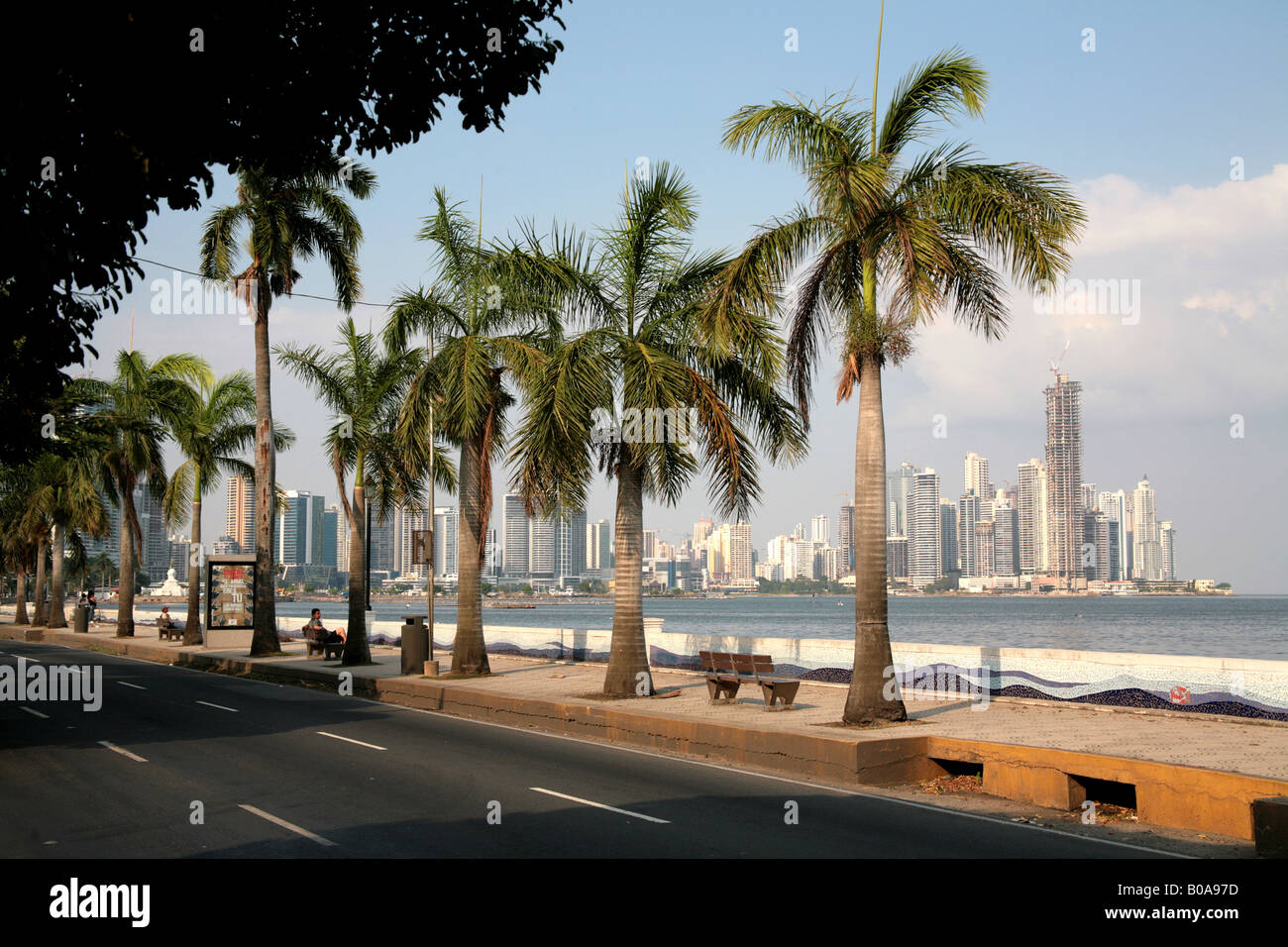View of the modern Panama City from Avenida Balboa Stock Photo - Alamy