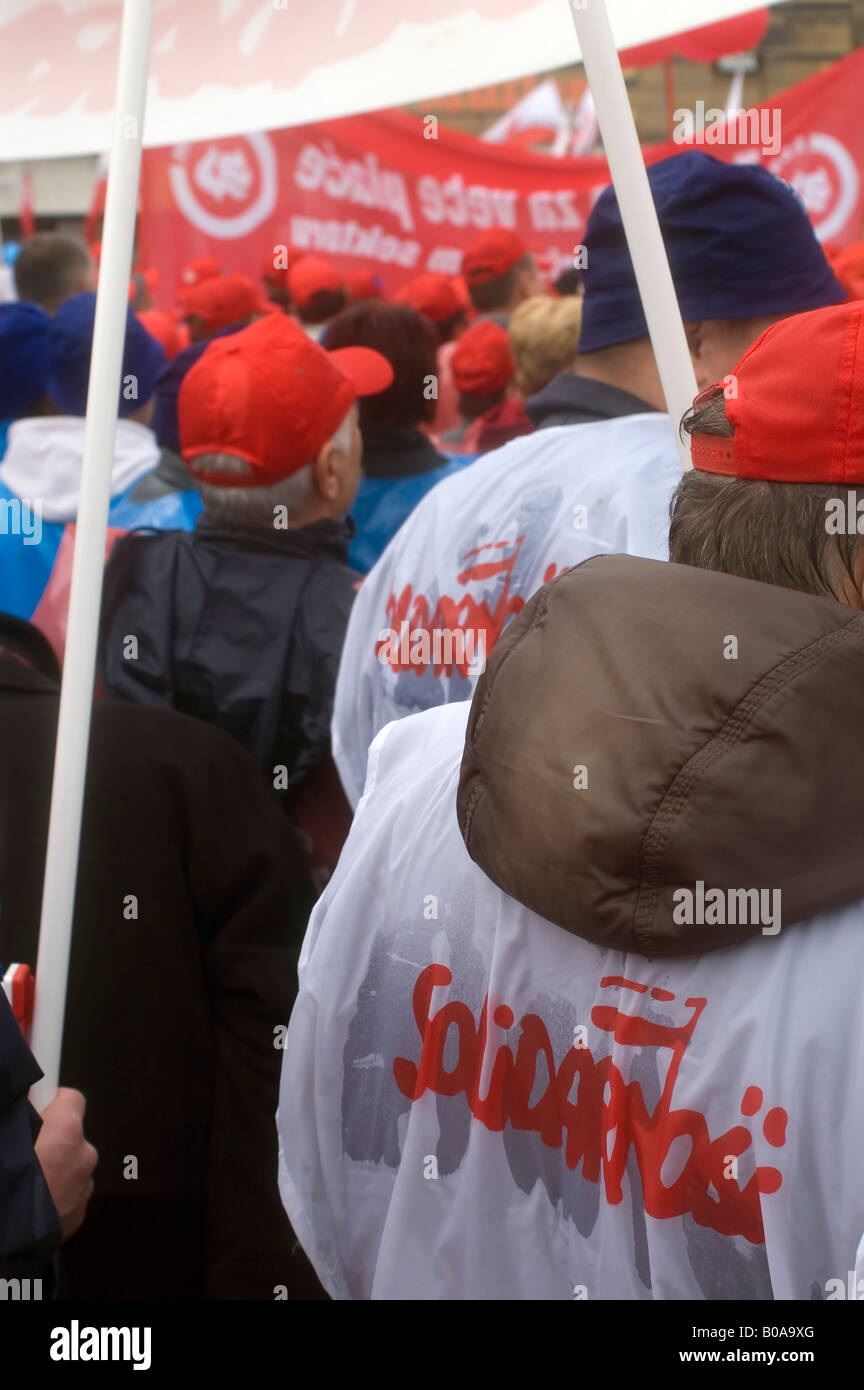 Croatian syndicate protest in Zagreb april 12th 2008 On photo is ...