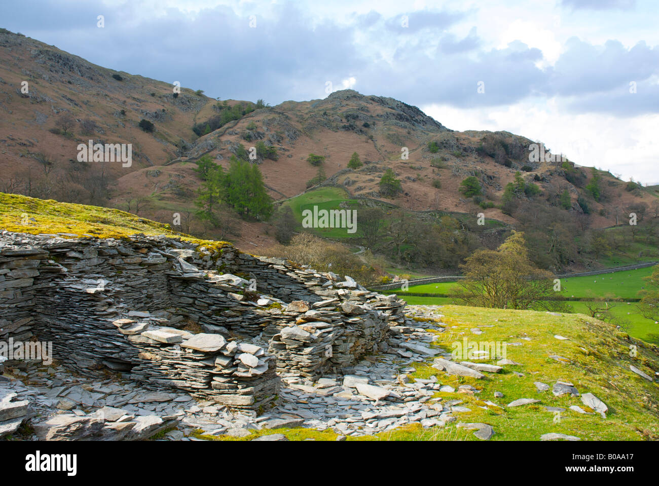 Tilberthwaite slate quarry, near Coniston, Lake District National Park ...