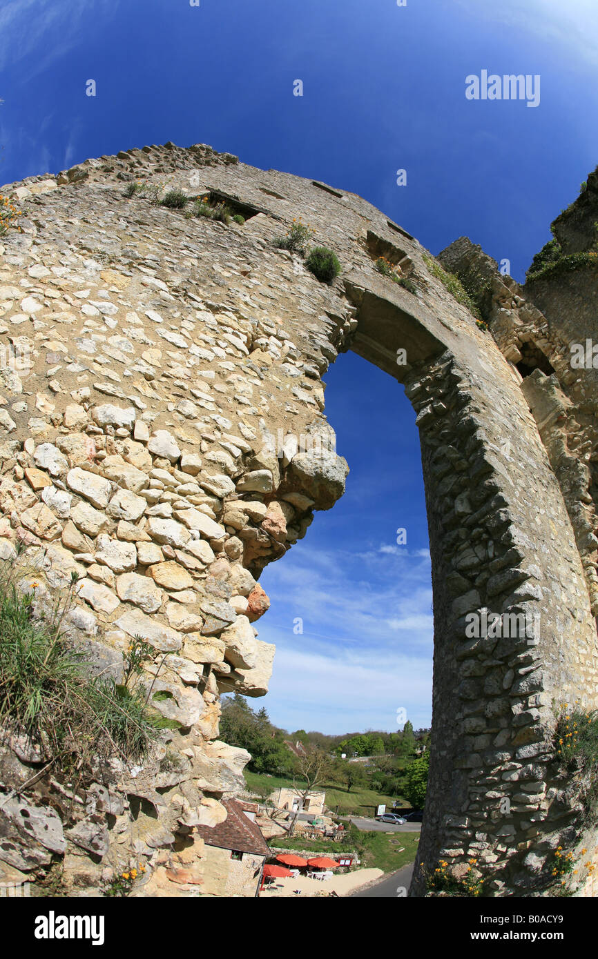 Angles sur L'Anglin the beautiful medieval village in Vienne, Poitou ...