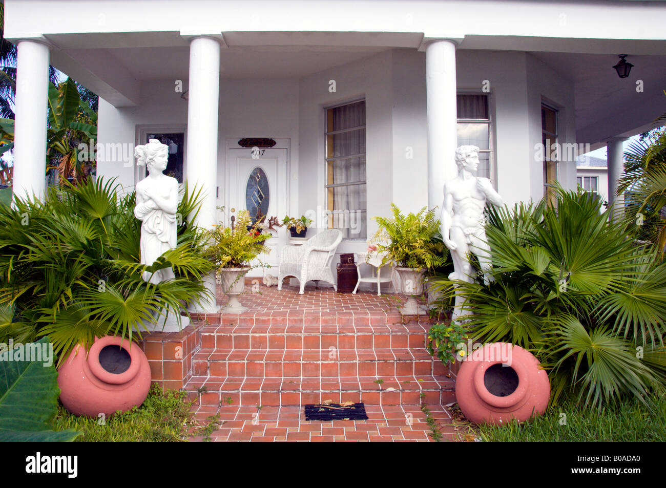The front entrance to an historic Key West Florida home Stock Photo - Alamy