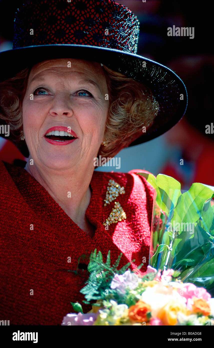 Portrait of Queen Beatrix of the Netherlands, taken on Queen's day ...