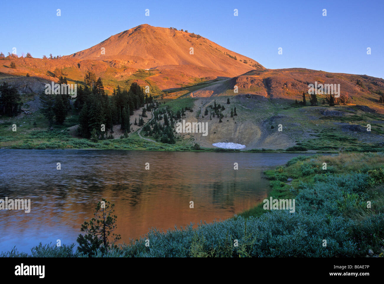 Hiram Peak and Highland Lake, Stanislaus National Forest, Sierra Nevada ...