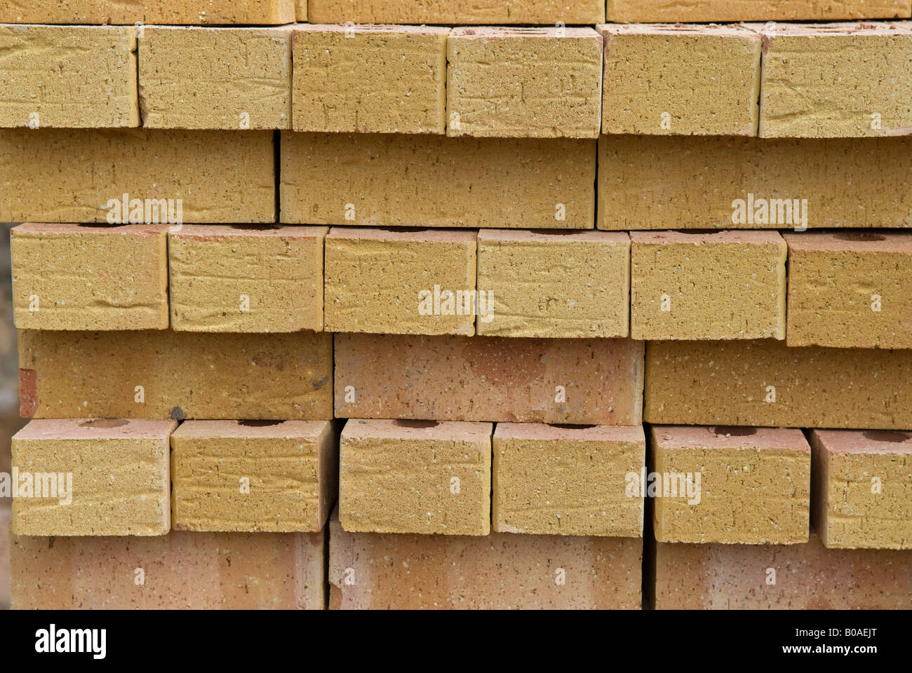 Stack of clay facing bricks Stock Photo - Alamy