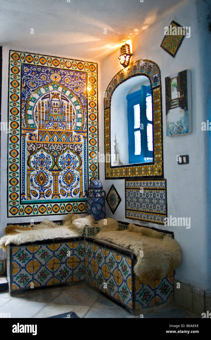 Sidi Bou Said House Interior Tunisia Stock Photo - Alamy