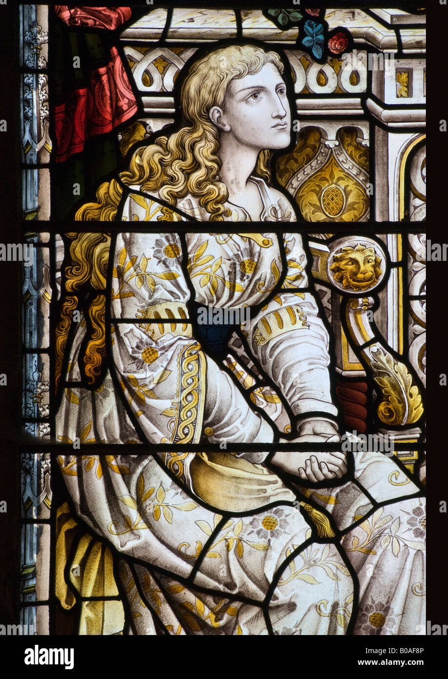 Stain Glass windows memorial Stock Photo - Alamy