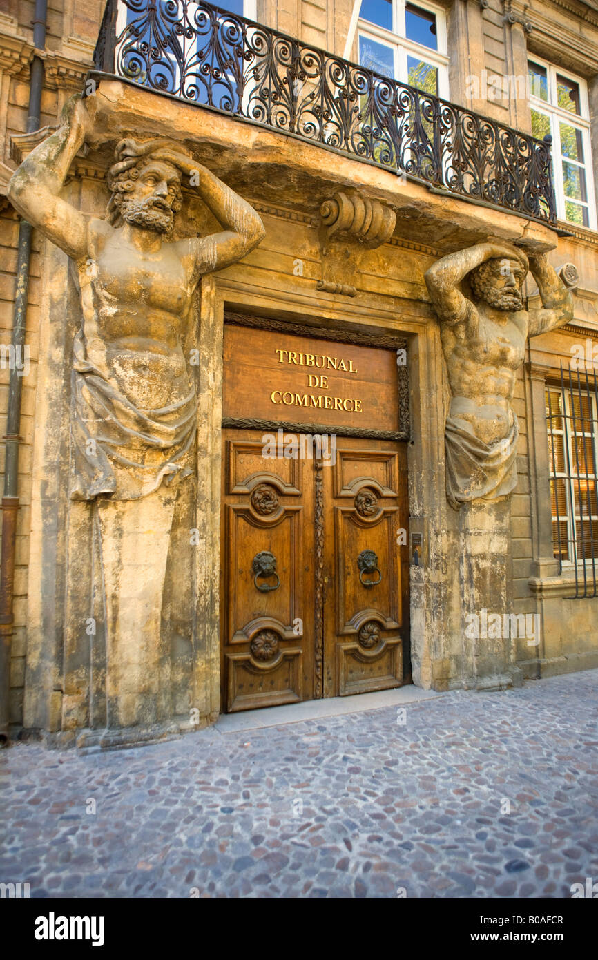 front door of the Tribunal de Commerce Cours Mirabeau Aix en Provence ...