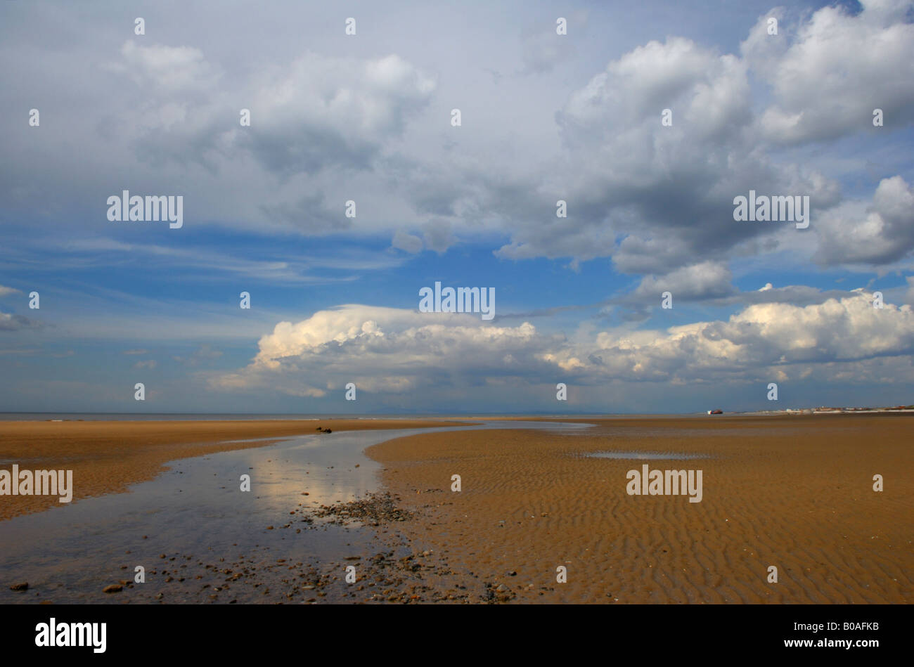 The beach at Cleveleys near Blackpool Stock Photo - Alamy