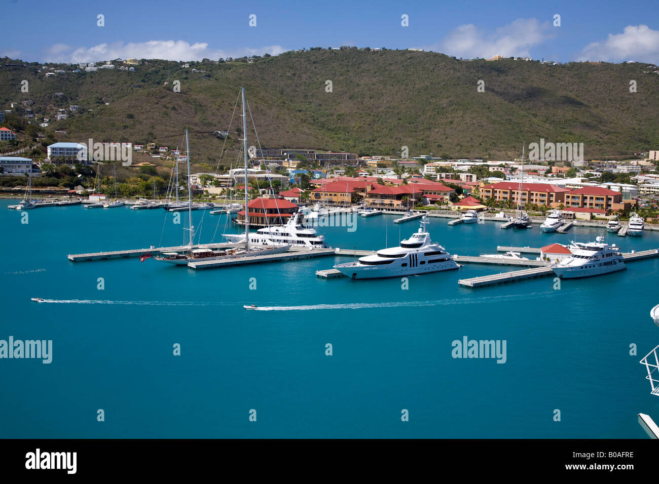 The Yacht Harbor of St.Thomas in the Eastern Caribbeans Stock Photo - Alamy