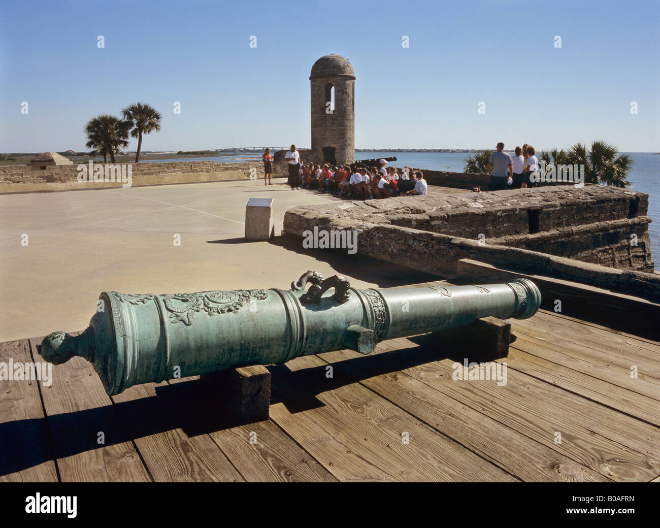 A 16th century Spanish cannon guards the approaches to hostoric ...