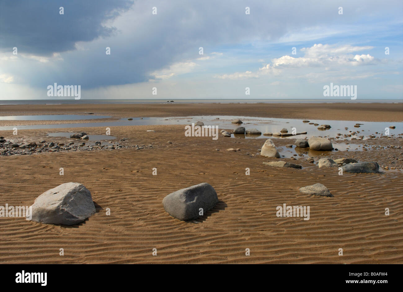 The beach at Bispham near Blackpool at low water Stock Photo - Alamy