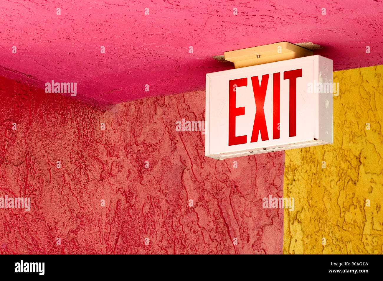 Colorful exit sign Stock Photo - Alamy