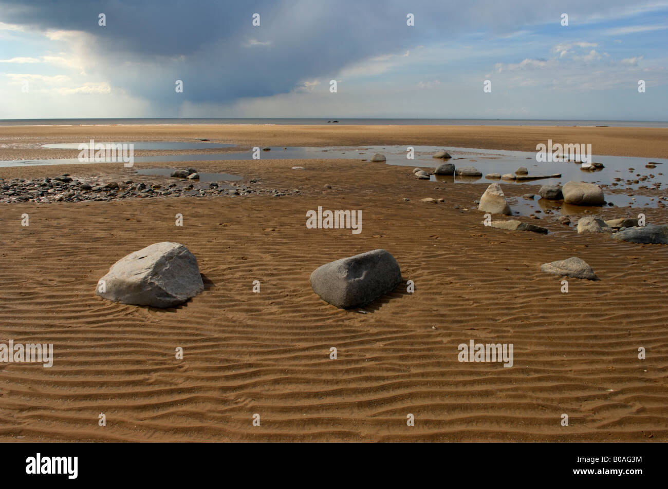 The beach at Bispham near Blackpool at low water Stock Photo - Alamy