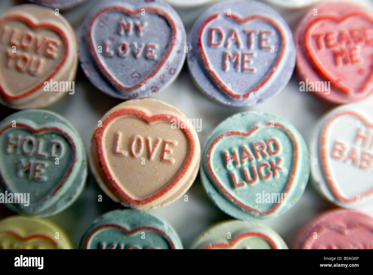 Love Heart sweets Stock Photo - Alamy