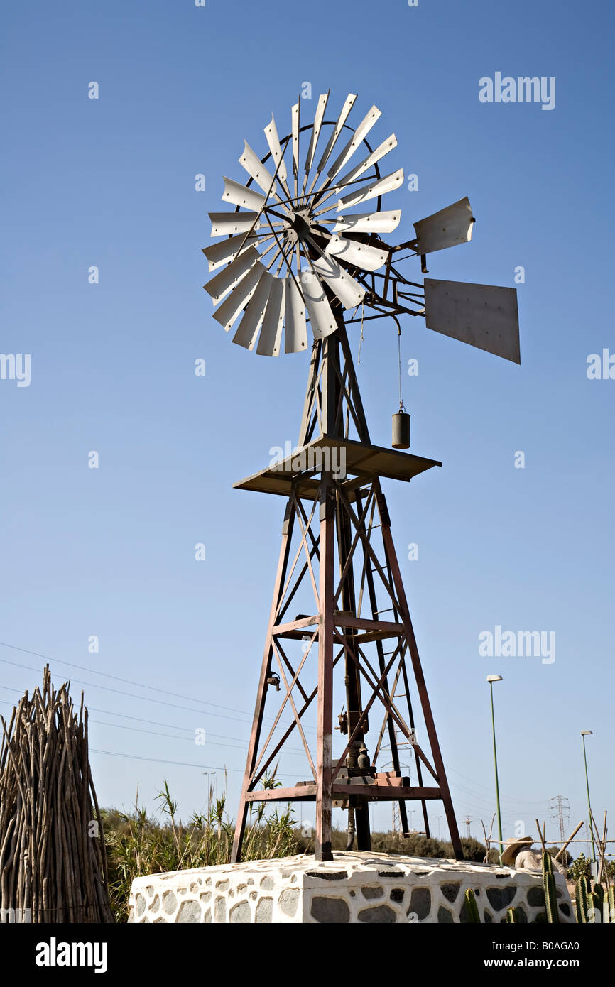 Wind powered water lift pump for irrigation "Canary Islands" Spain ...