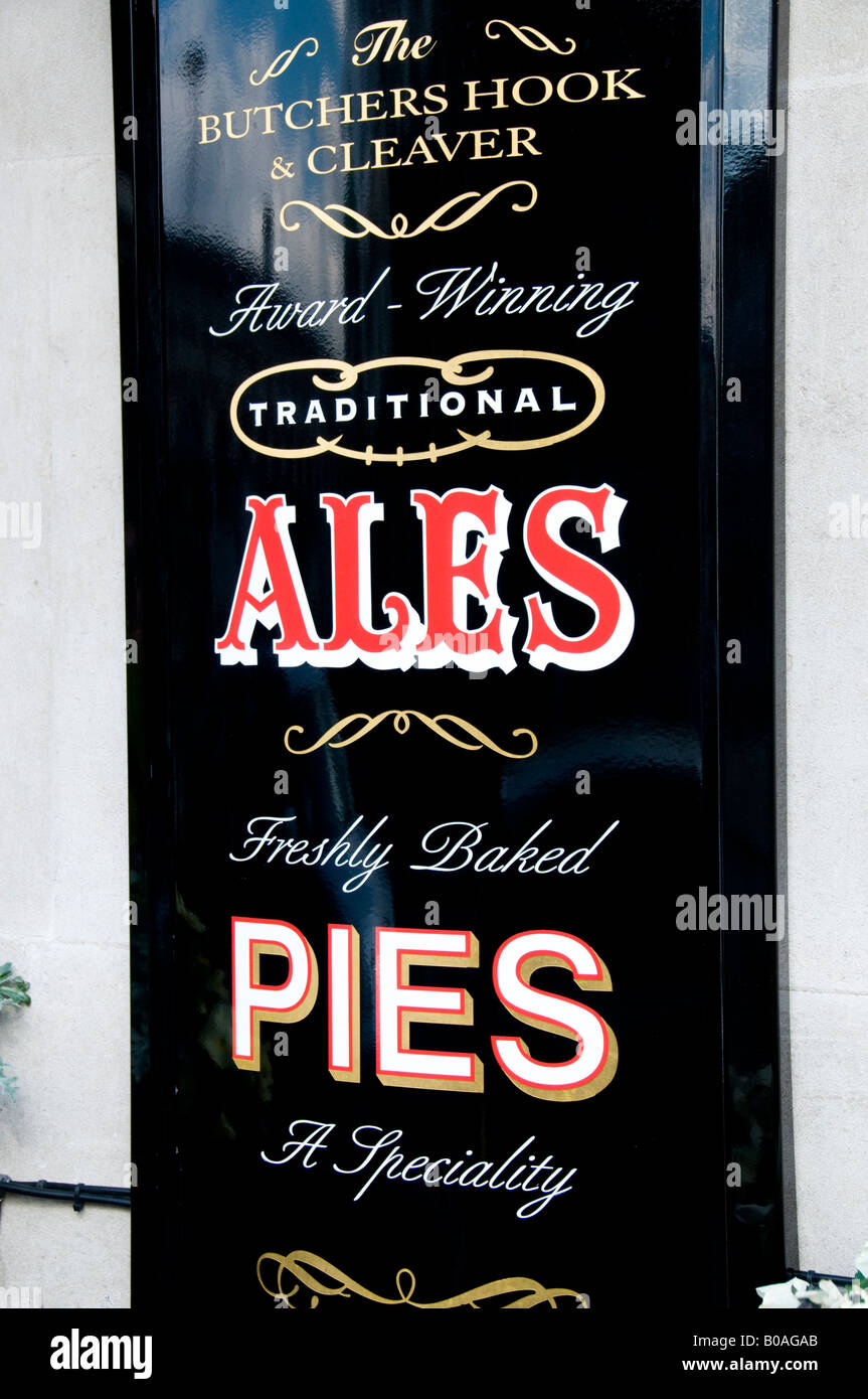a pub sign in London Stock Photo - Alamy