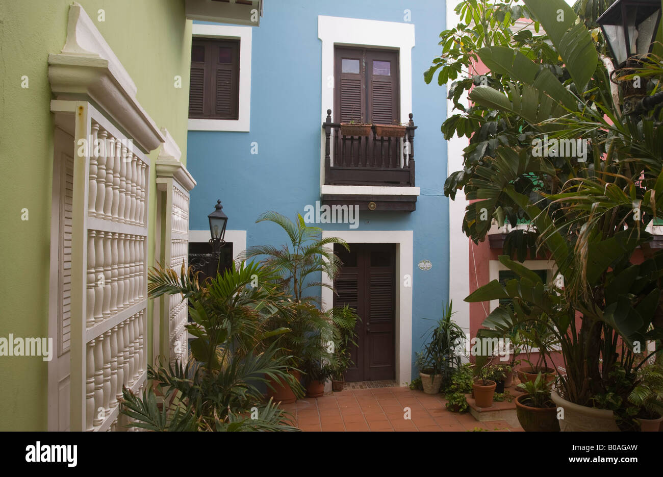 Court Yard in San Juan Puerto Rico Stock Photo - Alamy