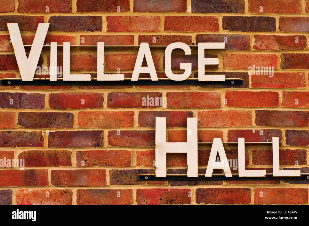 Village hall sign Stock Photo - Alamy