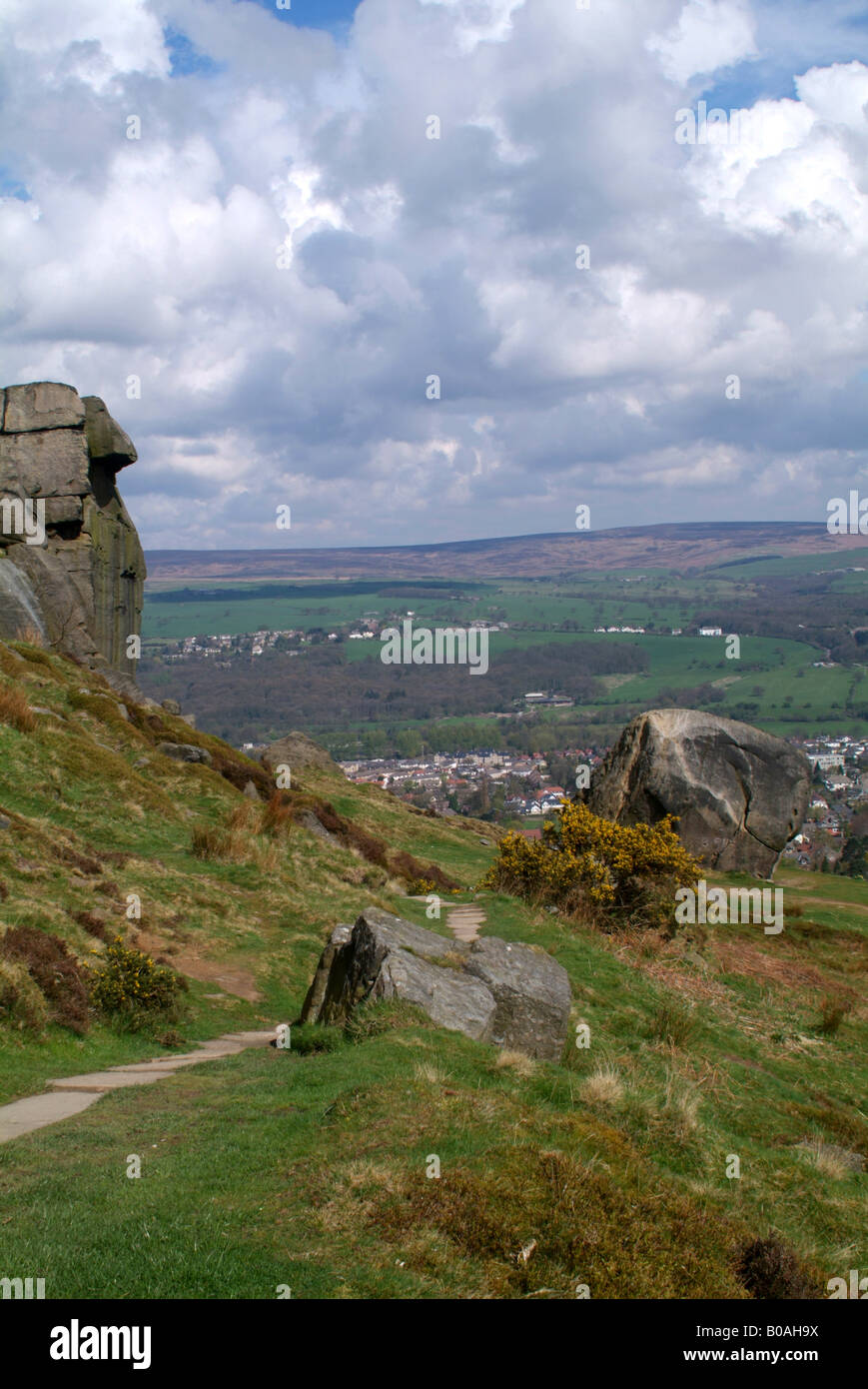 Cow and calf rocks on ilkley moor hi-res stock photography and images ...