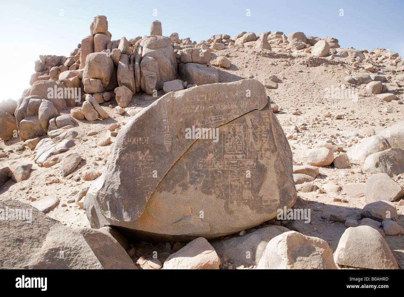 Rock inscription on a boulder on Sehel Island at the First Cataract of ...