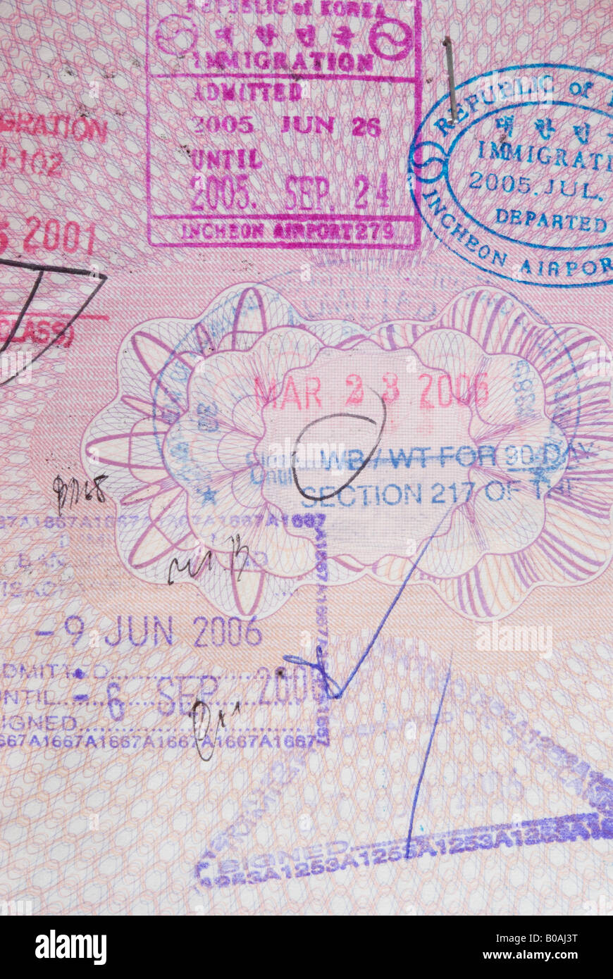 Passport stamps uk hi-res stock photography and images - Alamy