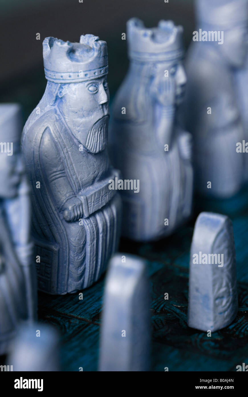 Lewis chessmen - replica of ancient viking chess pieces Stock Photo - Alamy