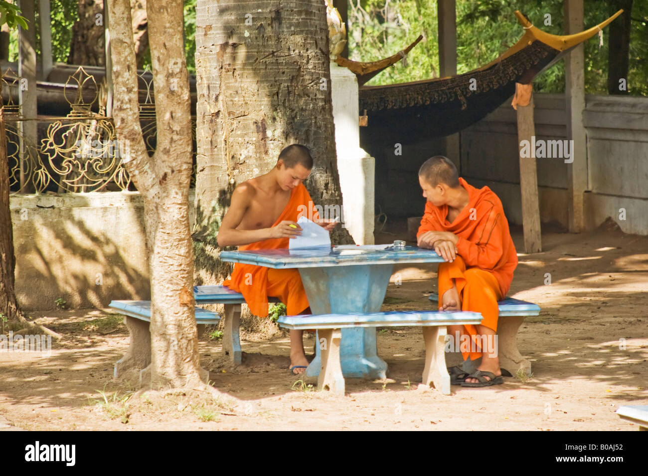 Sitting under tree monk hi-res stock photography and images - Alamy