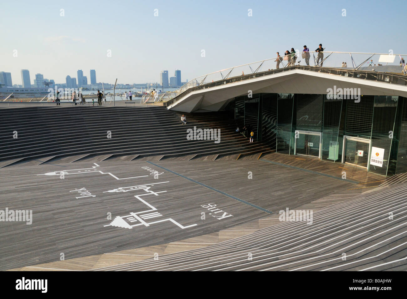 The historic Three Towers shown on Osanbashi Pier Terminal, Yokohama JP ...