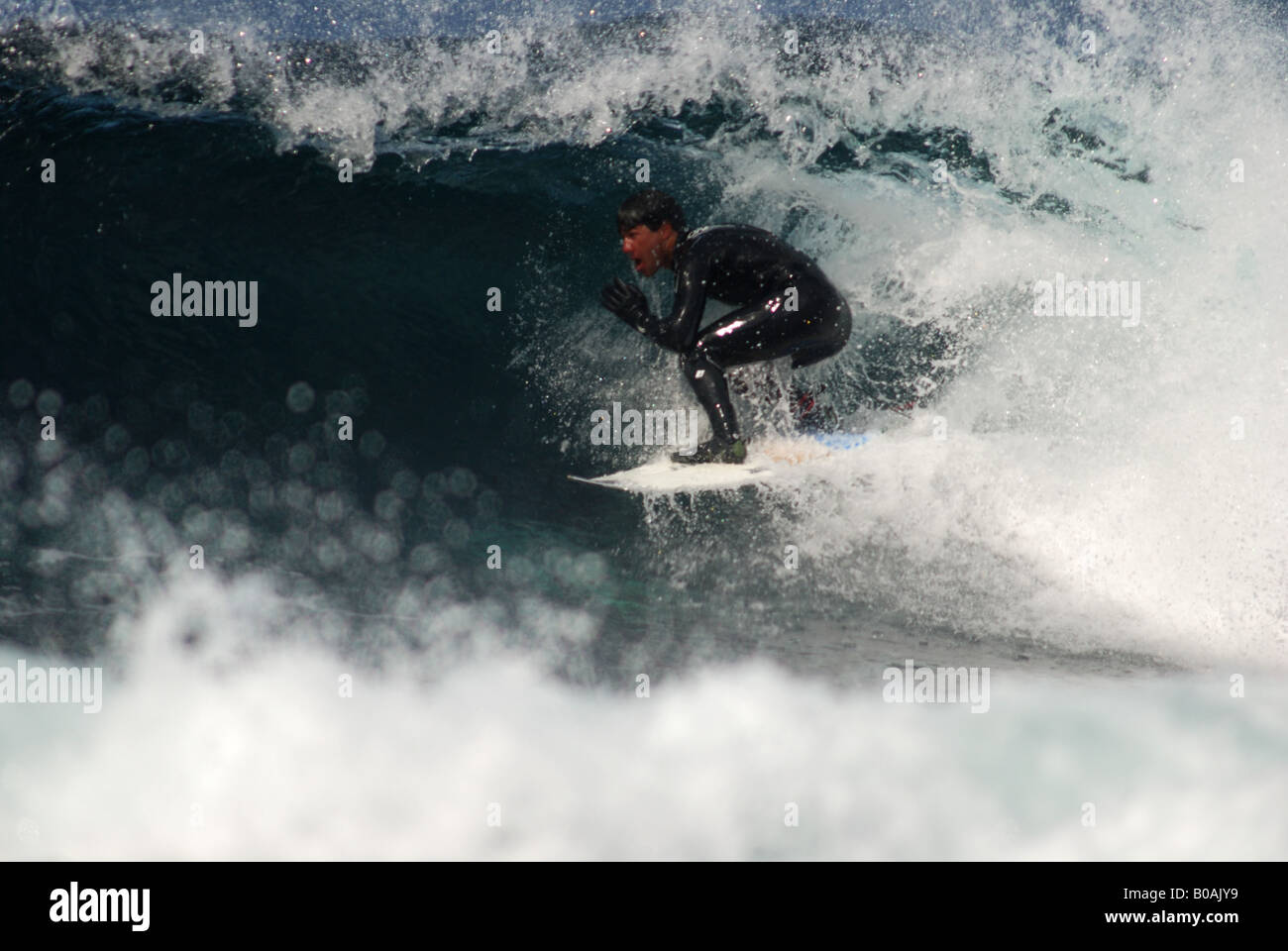 free surfing at Brimms Ness near thurso highland scotland Stock Photo ...