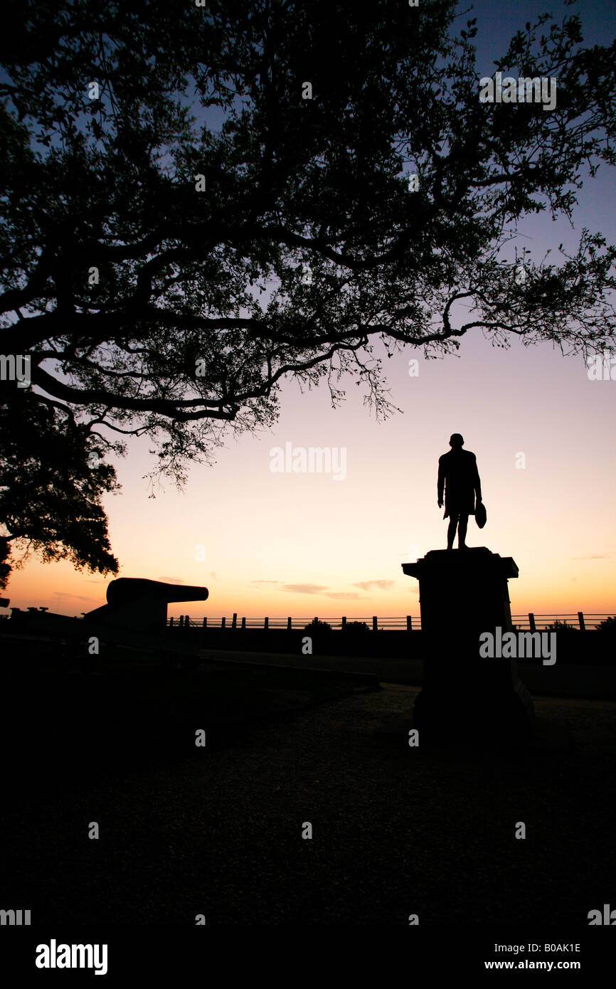 White Point Gardens (Battery Park or Canon Park ) at dawn, Charleston ...